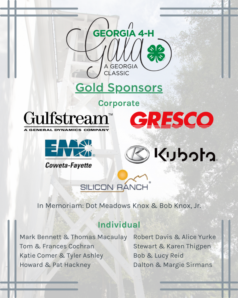 2025GalaSponsorship - Georgia 4-H Foundation